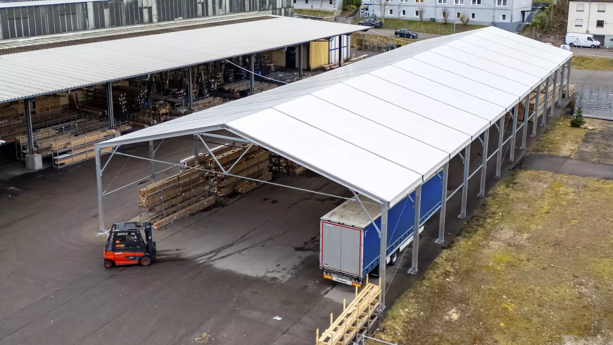 Canopies for an industrial company | HALTEC